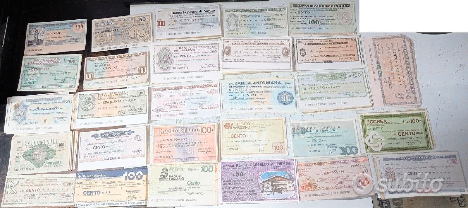 MINIASSEGNI LOTTO 1121 PZ BANCONOTE EMERGENZA LEGG - Collezionismo In ...