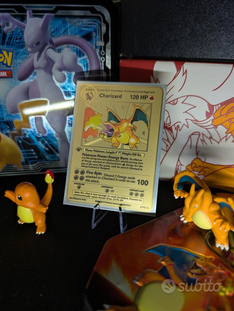 carta Pokemon CHARIZARD set base METAL Card - Collezionismo In vendita ...