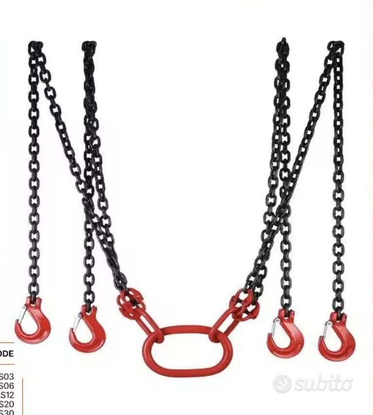 4 CATENE da sollevamento ... 3000kg lunghe 3 mt - Giardino e Fai da te ...