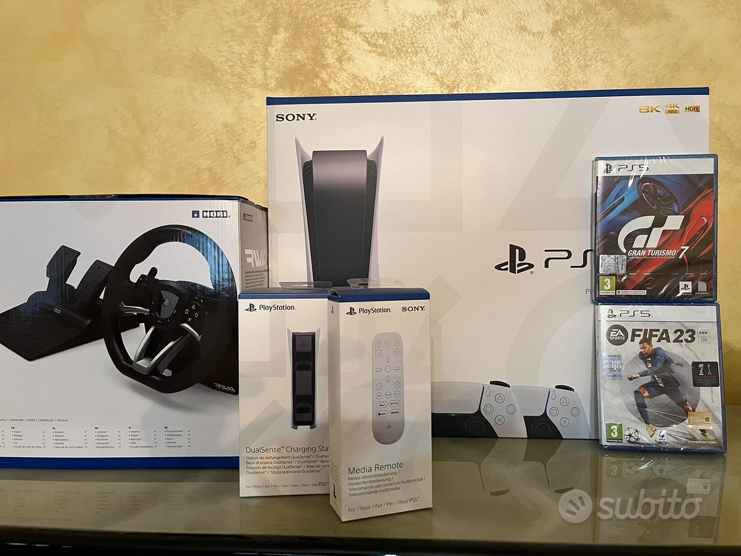 Sony PS5 FAT disc +G.Turismo 7 Fifa 23 /24 volante - Console e ...