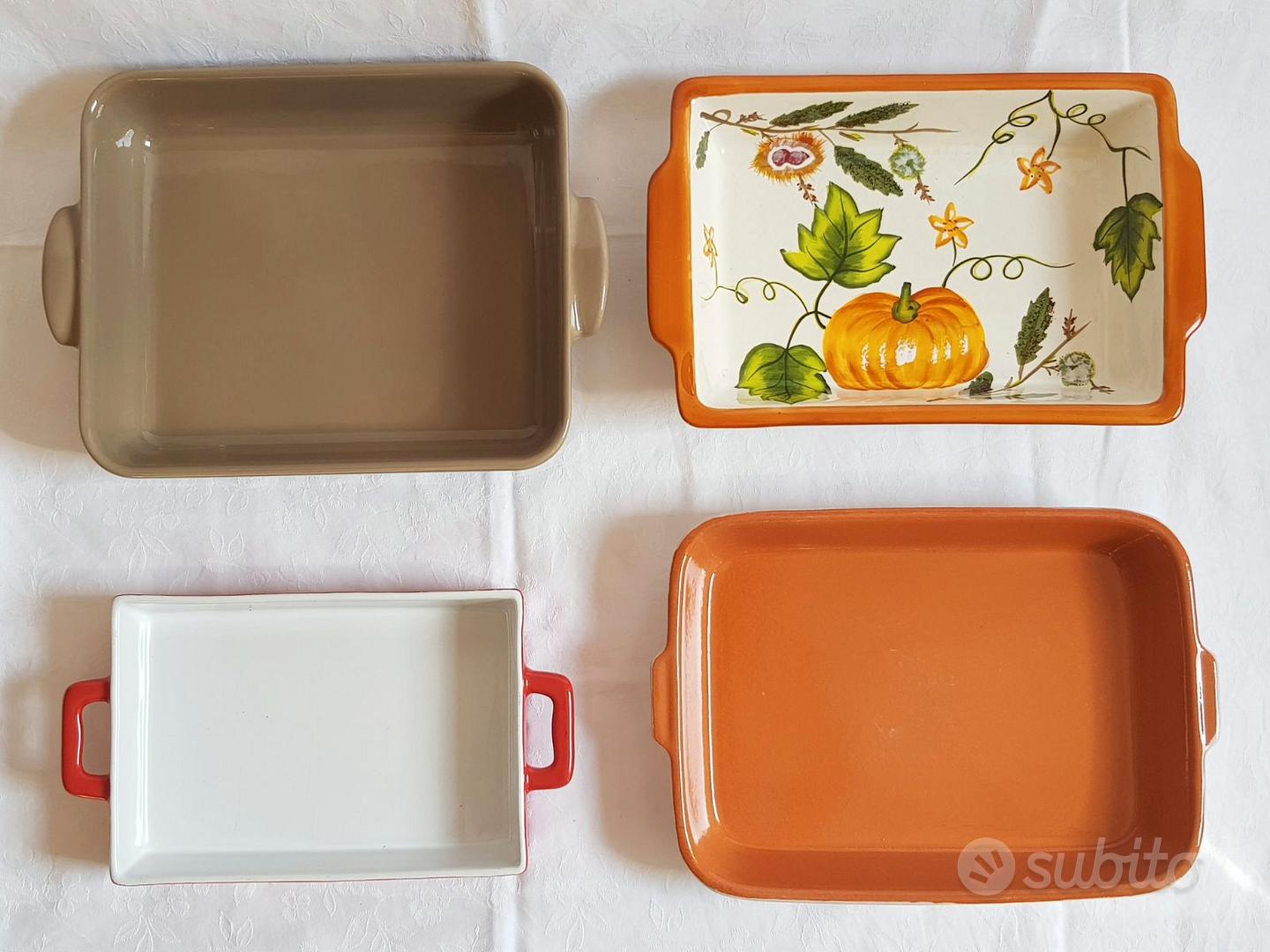 Pirofile Teglie da forno, Terracotta Ceramica n°4 - Collezionismo In ...