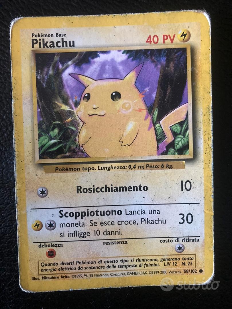 Carta pokémon pikachu prima edizione - Collezionismo In vendita a Terni