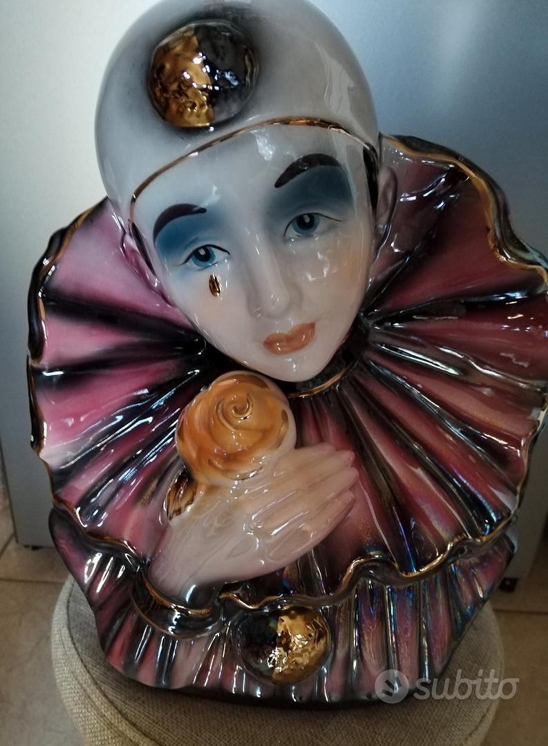 Busto Pierrot Arlecchino porcellana Capodimonte - Arredamento e ...