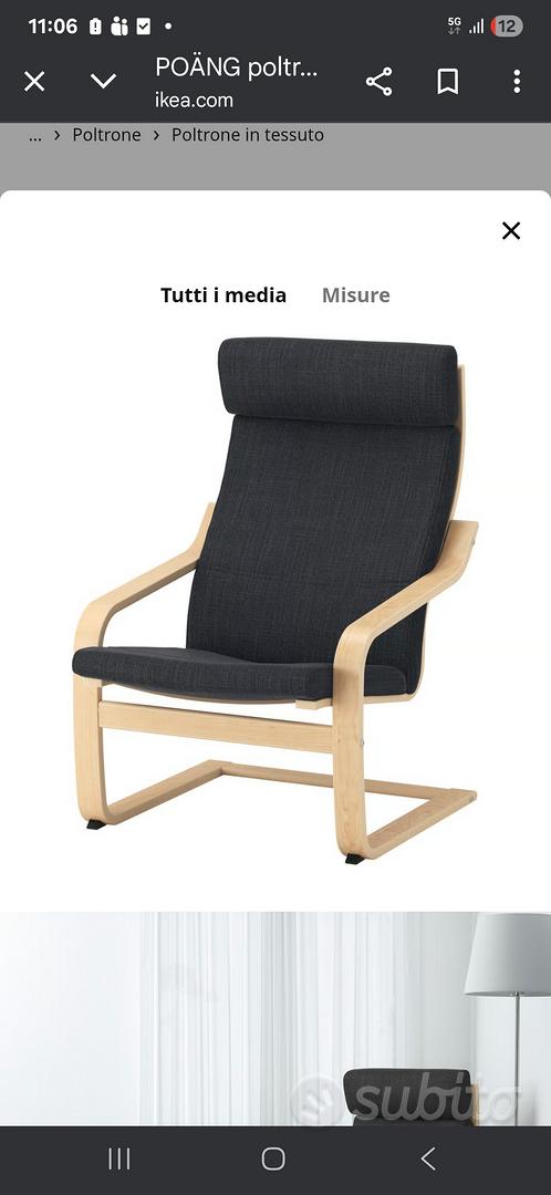 POÄNGPoltrona, impiallacciatura di betulla/Knisa - Giardino e Fai da te ...