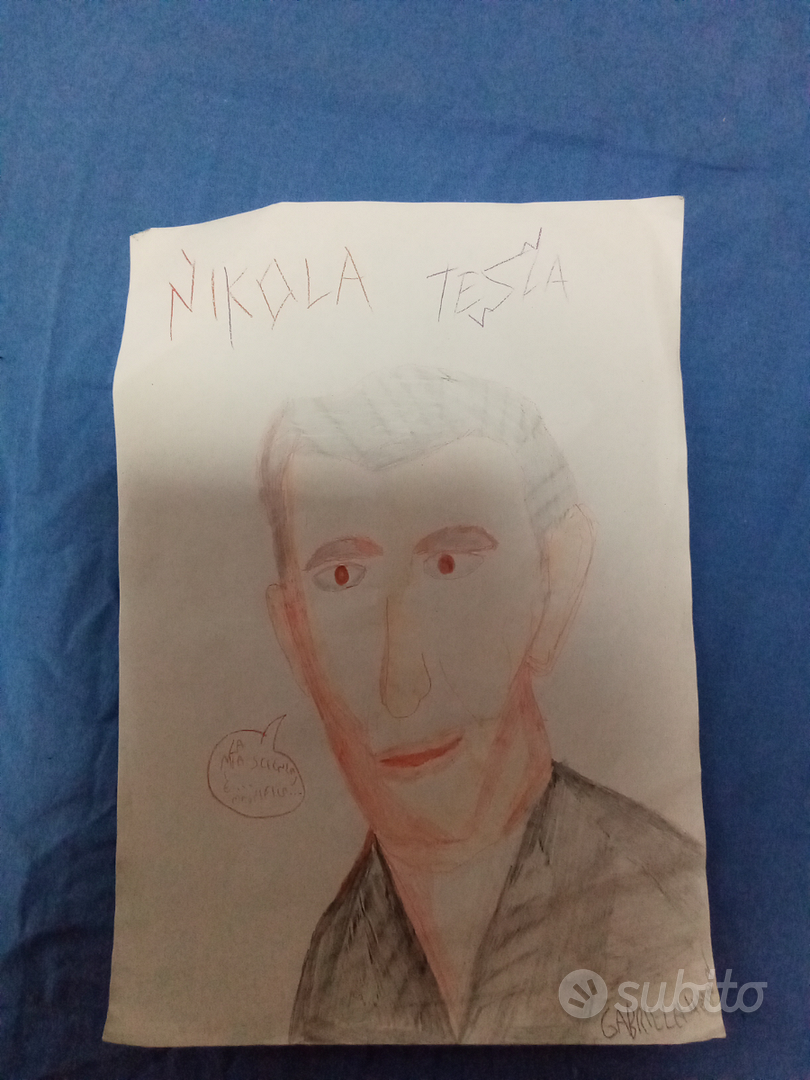 Illustrazione /Disegno Nikola Tesla Anno 1943 - Collezionismo In ...