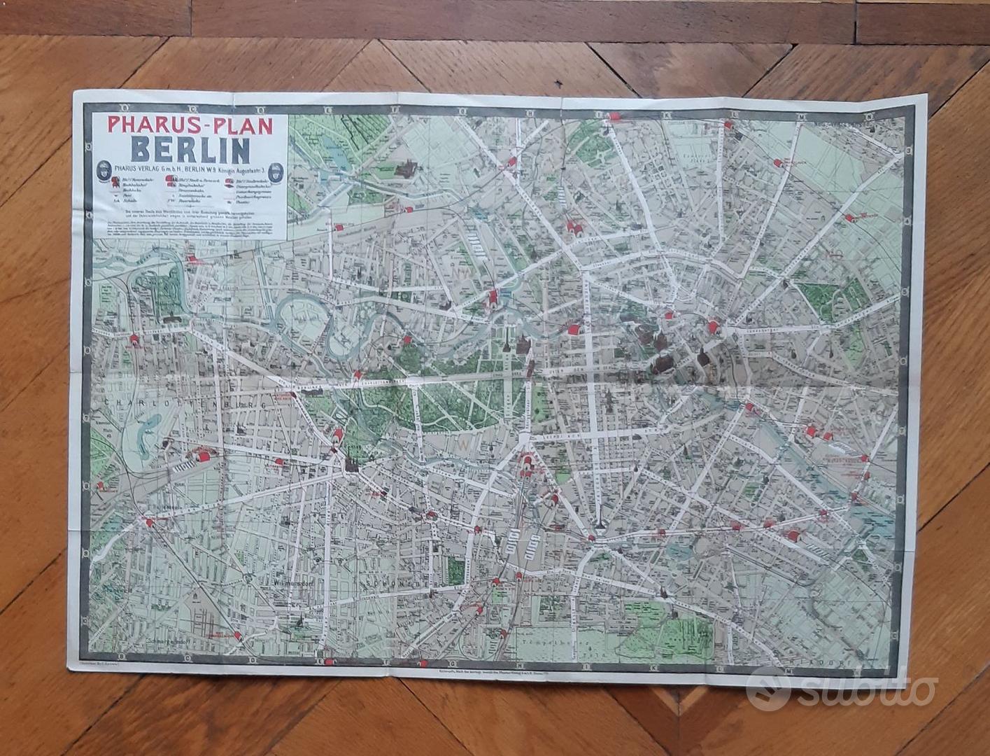 Pharus Plan Berlin 1905 circa mappa di Berlino - Collezionismo In ...