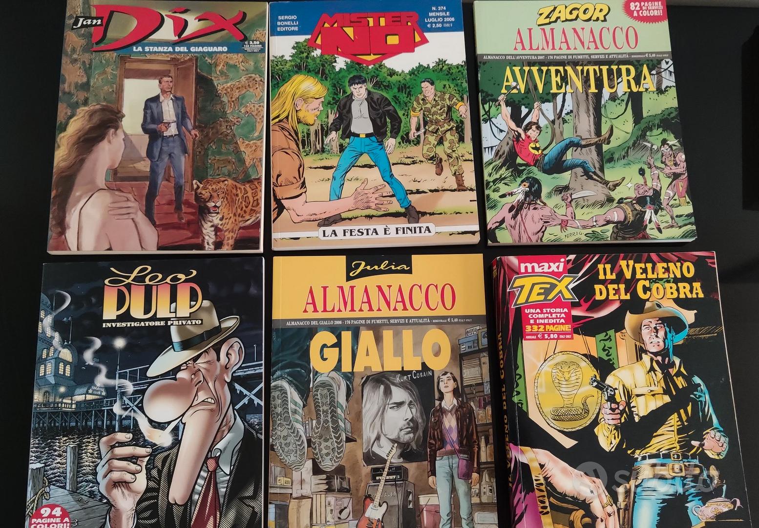 Leo Pulp, Jan Dix, Mister No, Zagor, Giulia, Tex - Libri e Riviste In ...