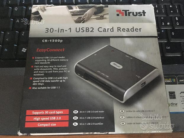 Lettore Card Reader TRUST 30 in 1 USB2 CR1300p - Informatica In vendita ...