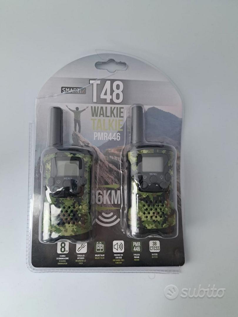 Walkie Talkie T48 PMR446 - Portata fino a 6 km - Audio/Video In vendita ...