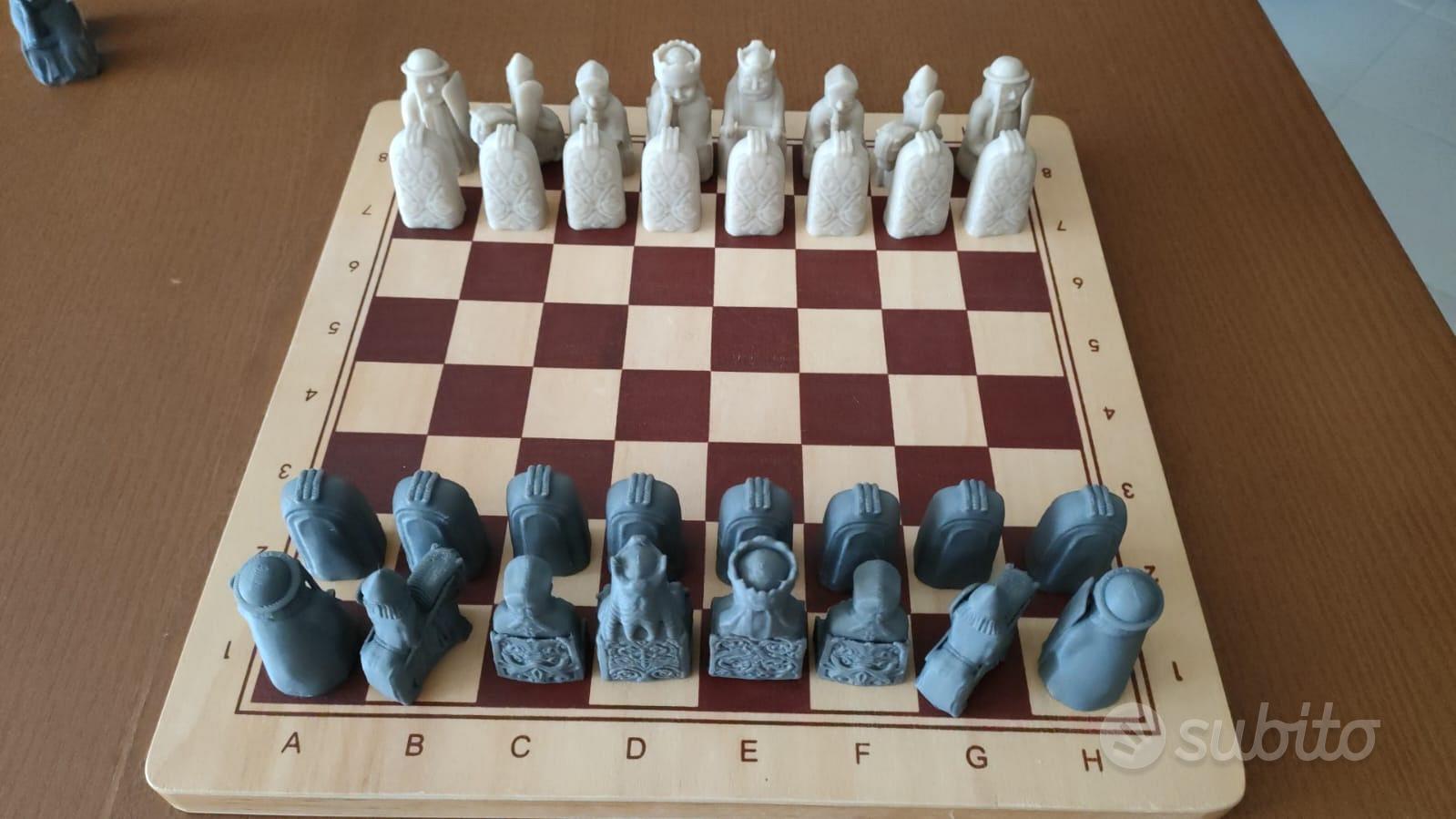SET PEDINE PER SCACCHI RIPRODUZIONE SCACCHI LEWIS - Collezionismo In ...