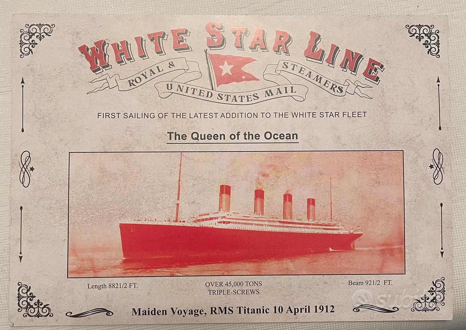 Biglietto Titanic + Poster Titanic - Collezionismo In vendita a Imperia