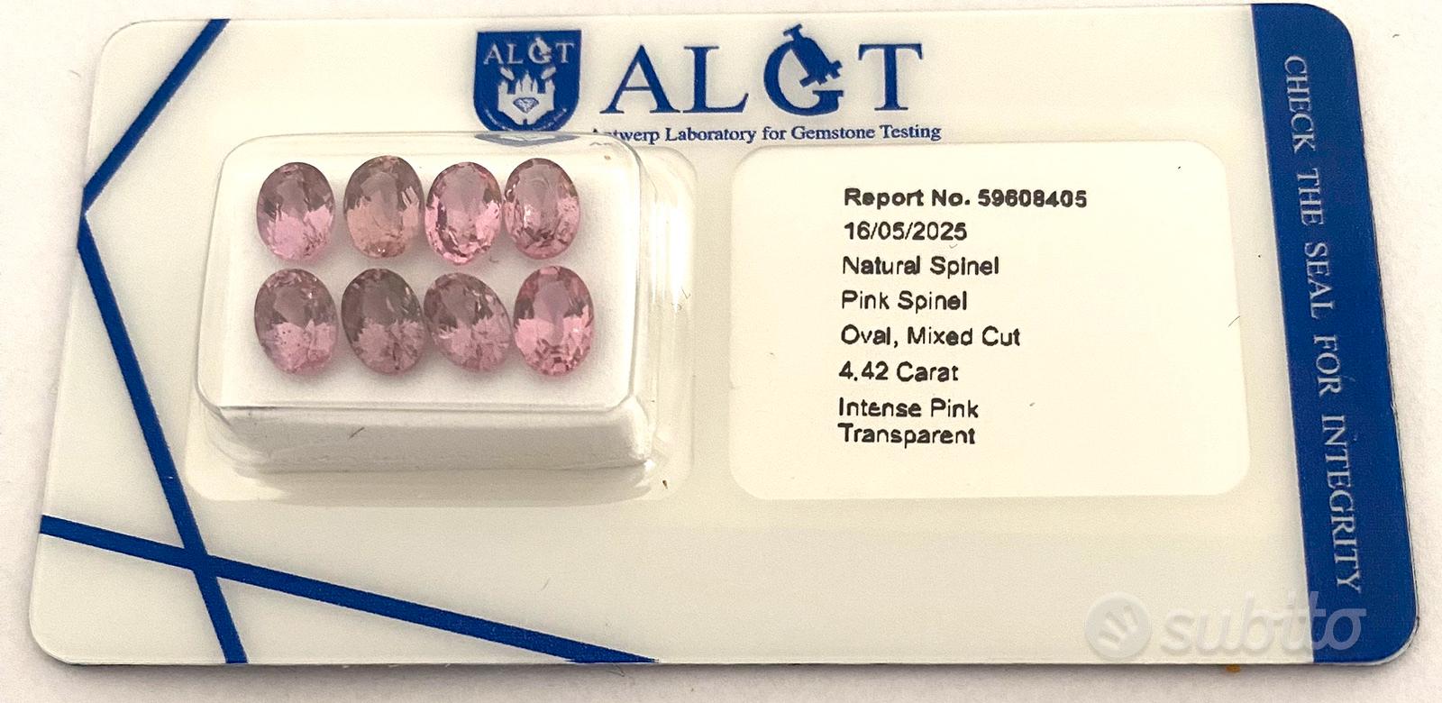 Spinello naturale 8 pietre totale di 4,42 ct - Abbigliamento e ...