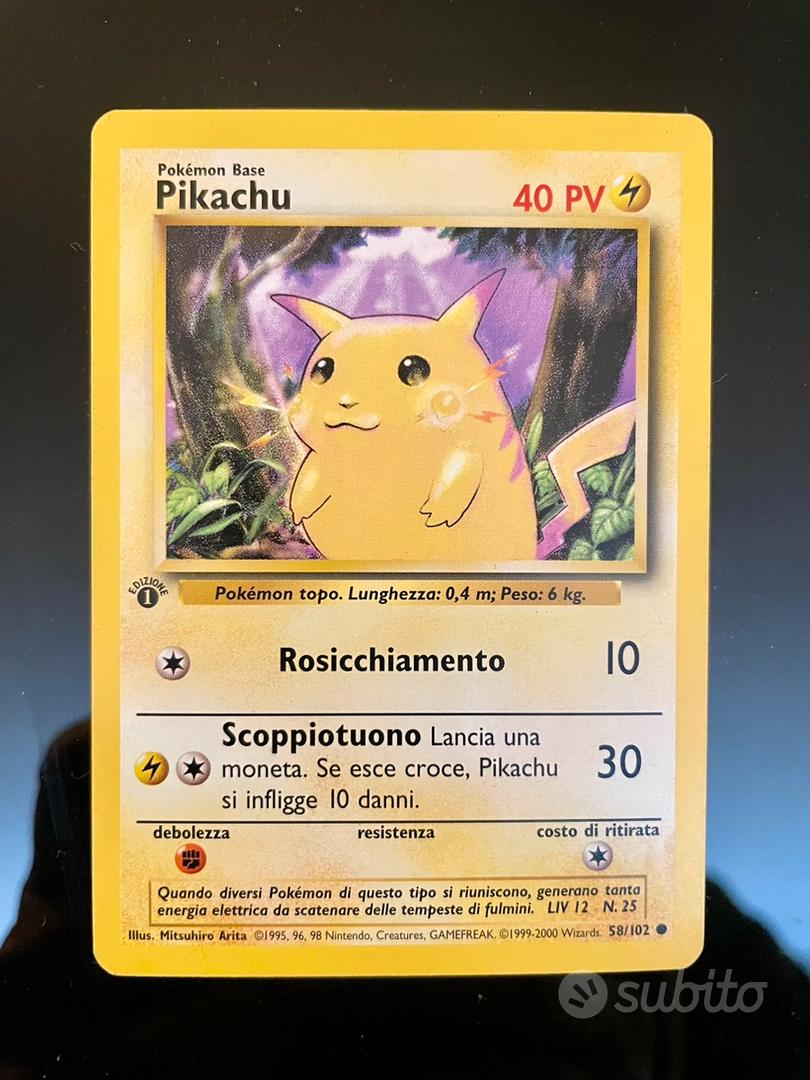 Carta Pokemon - Pikachu - prima edizione - Collezionismo In vendita a ...