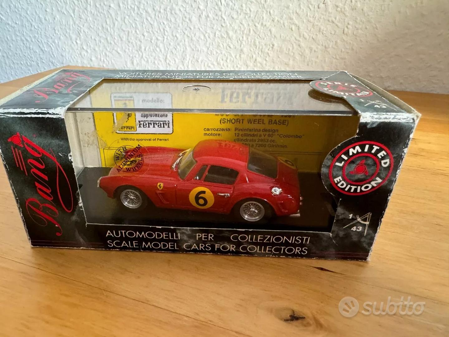 Bang Model 1:43 Ferrari 250 SWB Tourist Trophy 61 - Collezionismo In vendita a Pescara