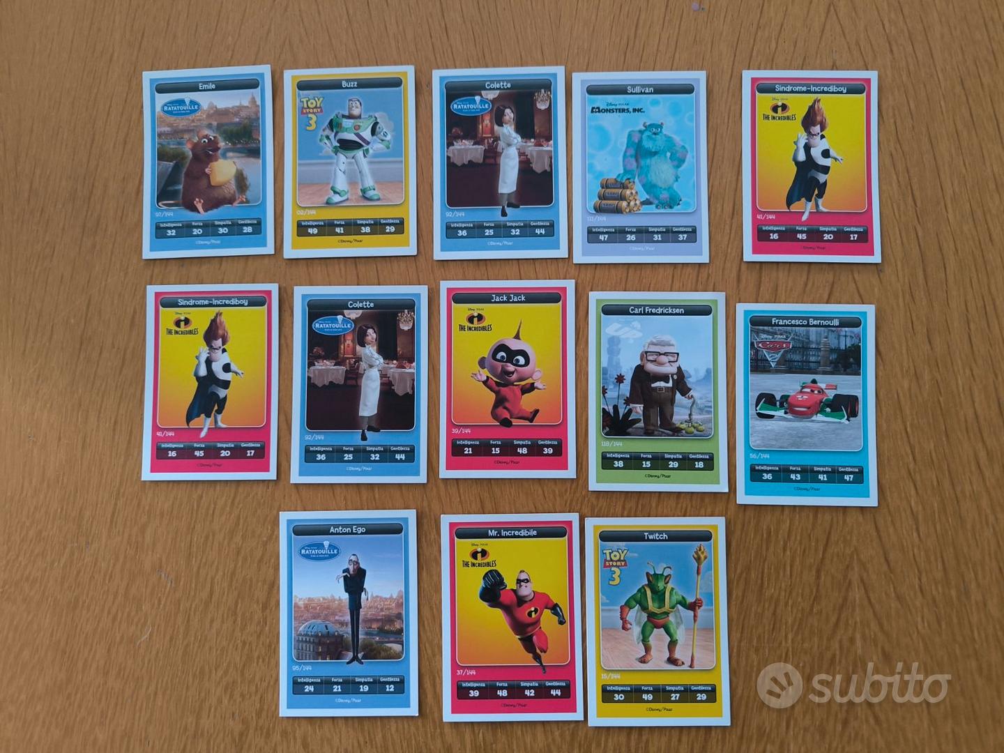 FIGURINE CARD DISNEY PIXAR ESSELUNGA - Collezionismo In vendita a Ancona