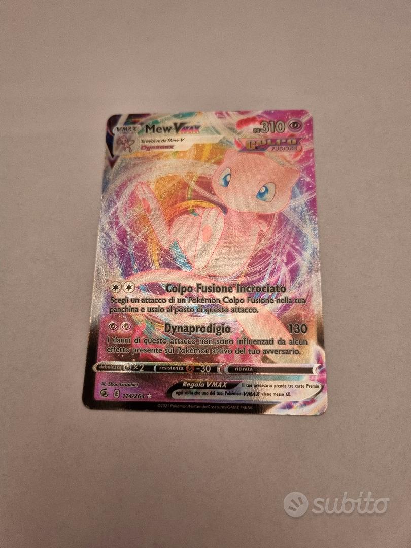 Carta Pokèmon Mew Vmax Rara Holo Vmax Foil It Collezionismo In