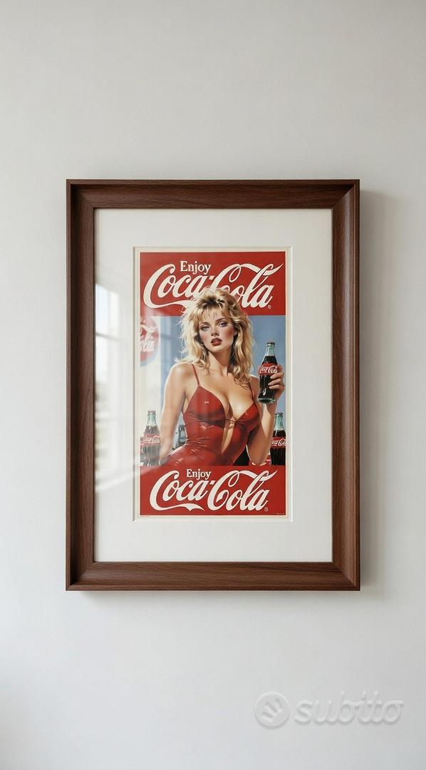 Poster Vintage Coca Cola anni ‘80 - Dimensioni A4 - Arredamento e ...
