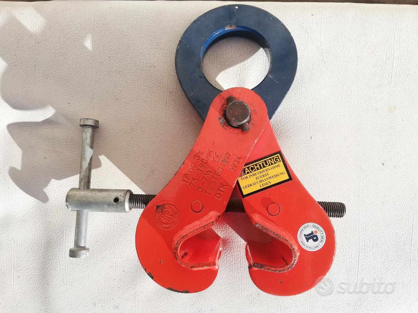 PINZA DA PUTRELLA MORSETTO SOLLEVAMENTO IPTK 3 TON - Giardino e Fai da ...