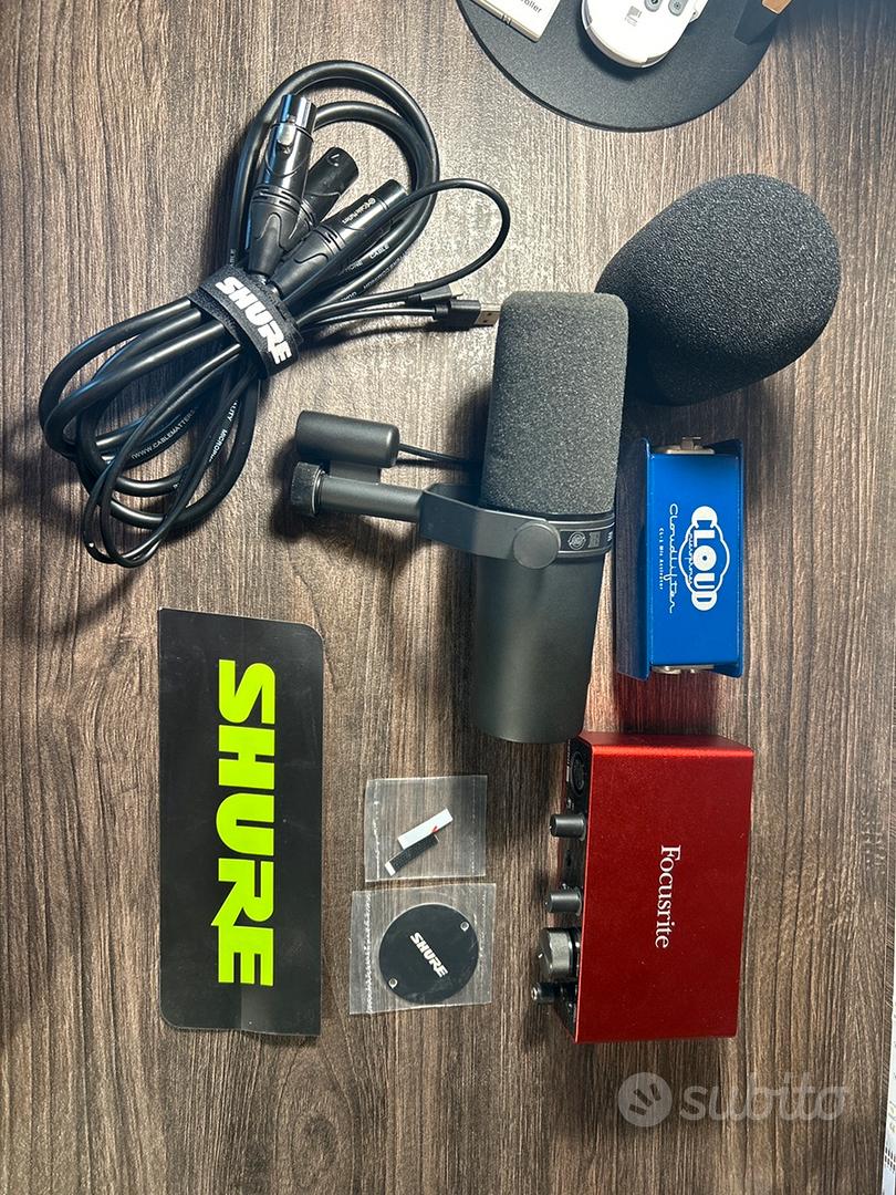 Kit studio SHURE SM7B con CLOUDLIFTER e Focusrite - Audio/Video In ...