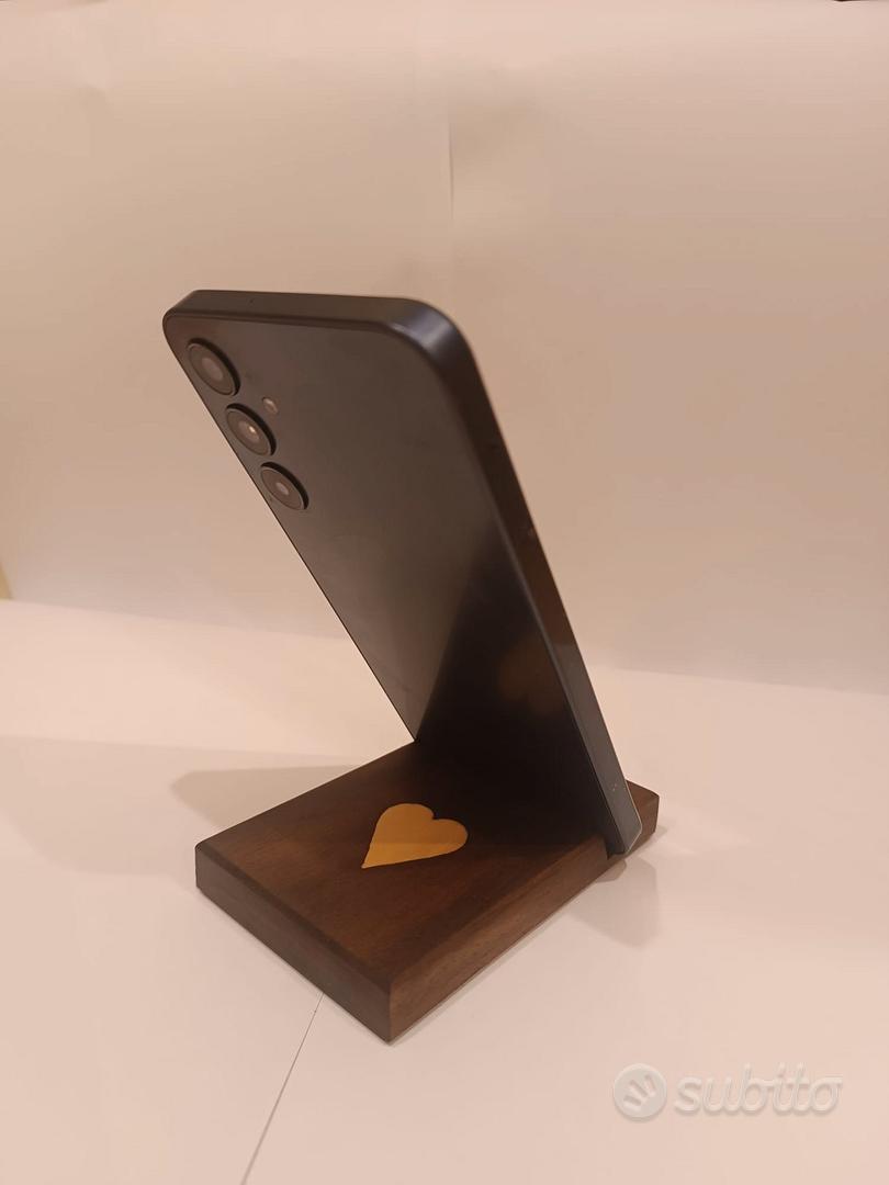 Porta telefono in legno artigianale con intarsio - Arredamento e ...