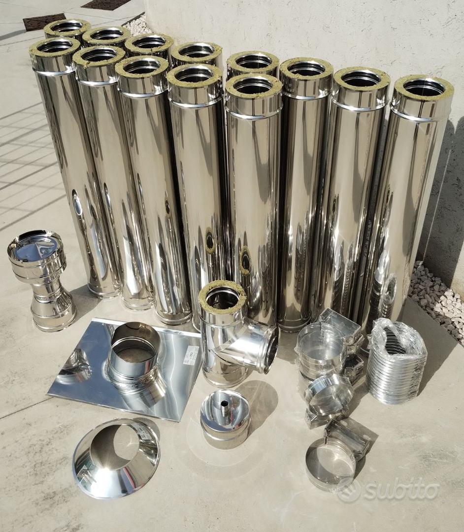 Tubi coibentati per stufa in acciaio inox - Giardino e Fai da te In ...