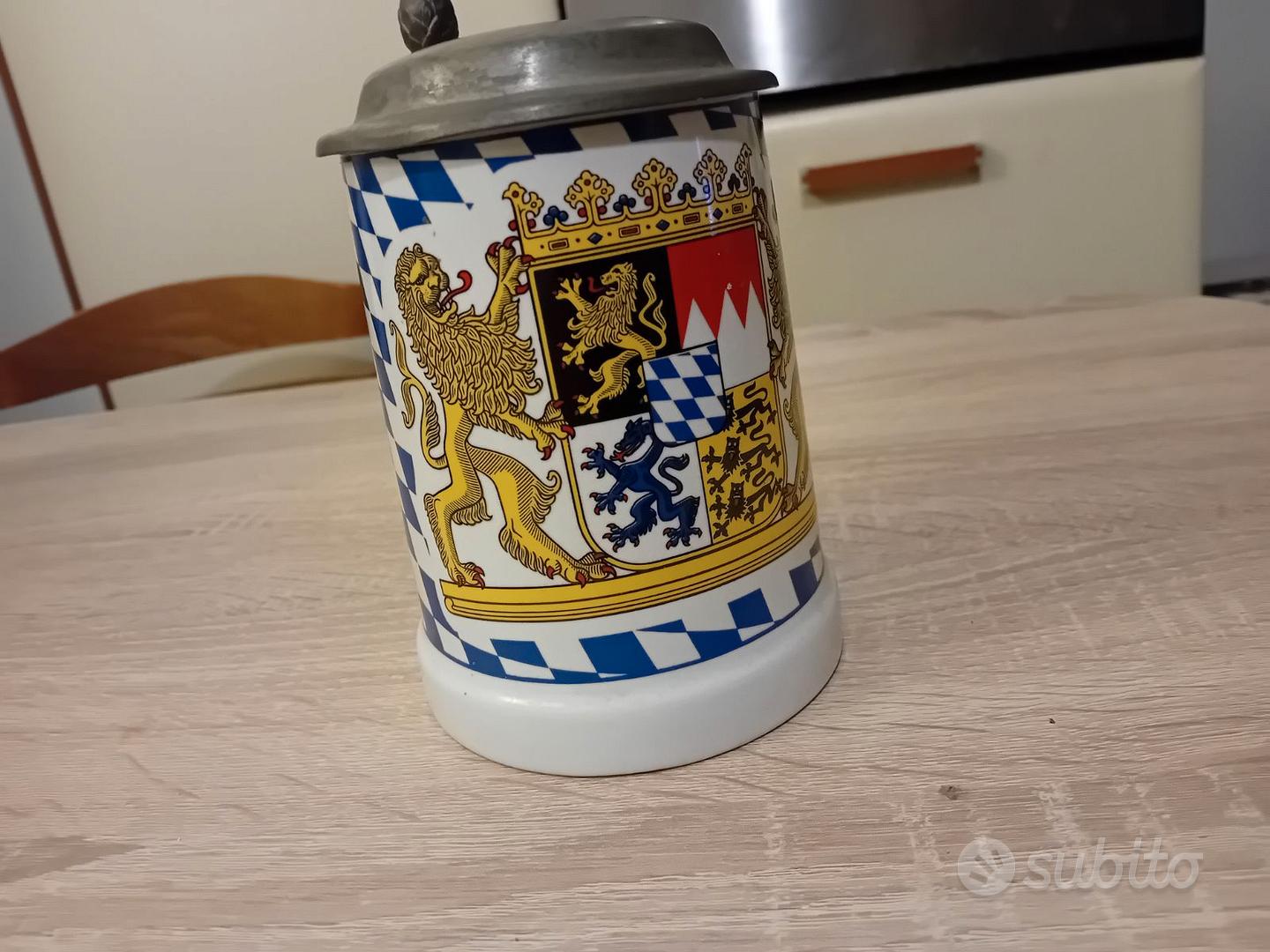 boccale birra in ceramica con coperchio originale - Arredamento e ...