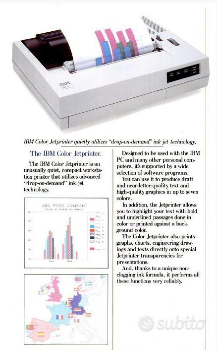 IBM 3852 Colour Jet Printer - Anni 80 - Collezionismo In vendita a ...