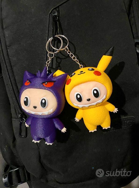 Labubu x Pokemon - Gengar - Pikachu - Keychain - Collezionismo In ...