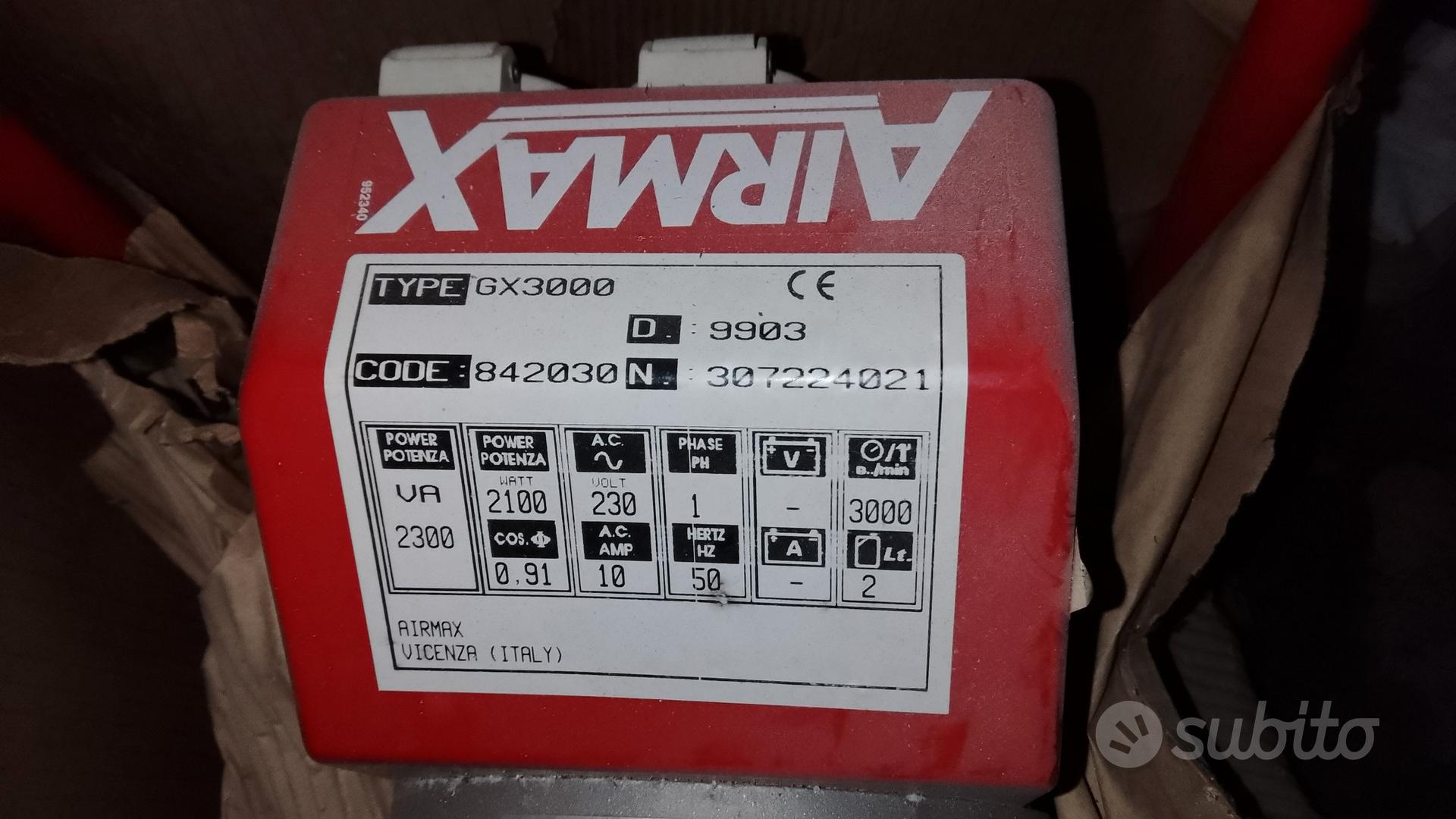 Generatore Airmax GX3000 2,2 kW motore Honda - Giardino e Fai da te In ...