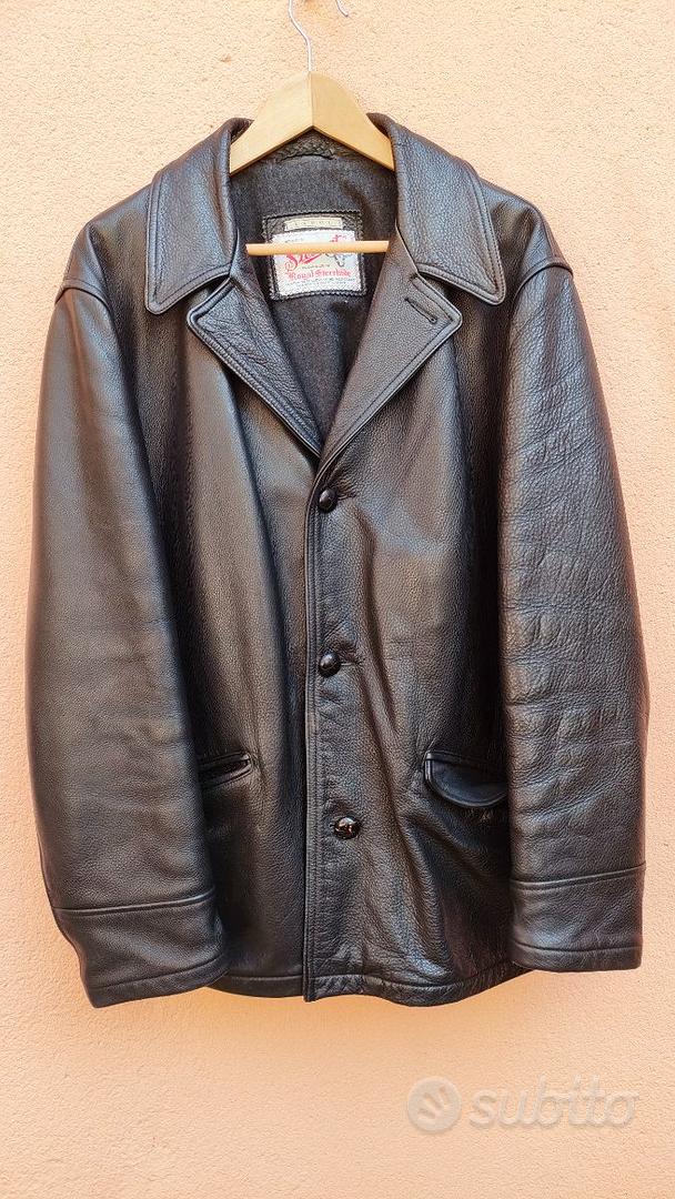 Giaccone nero Stewart in pelle di toro - Abbigliamento e Accessori In ...