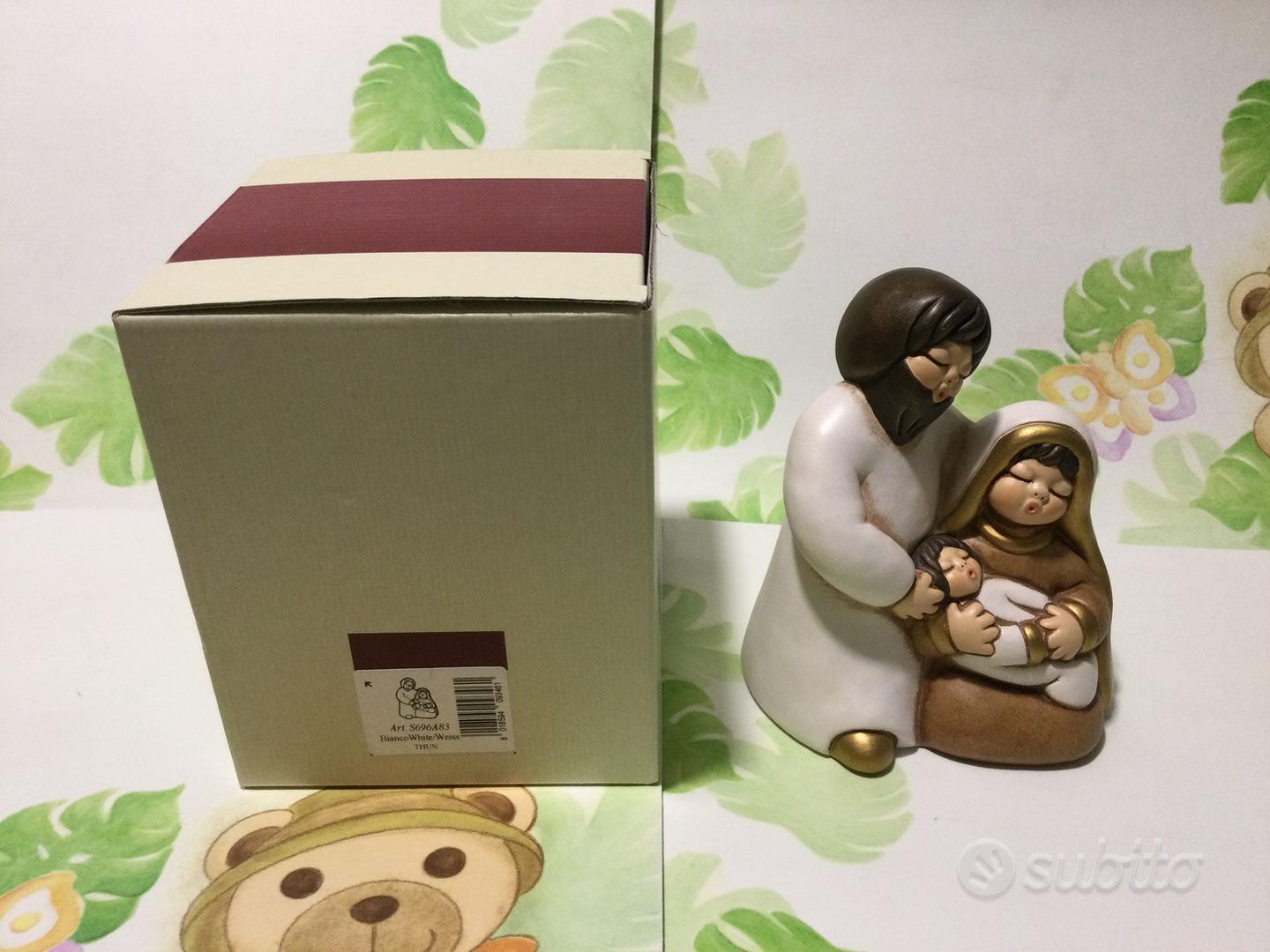 Thun Presepe Sacra Famiglia Bianco Natur Vintage - Collezionismo In ...