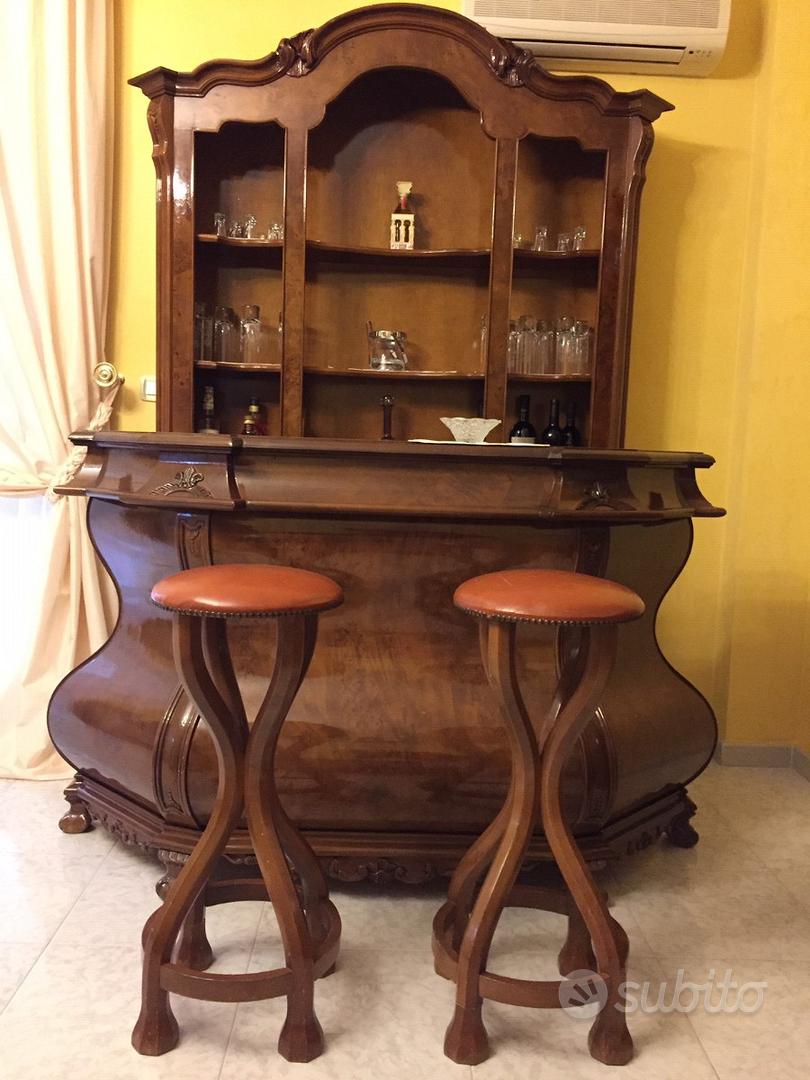 Mobile Bar antico (credenza + bancone + 2sgabelli) - Arredamento e ...