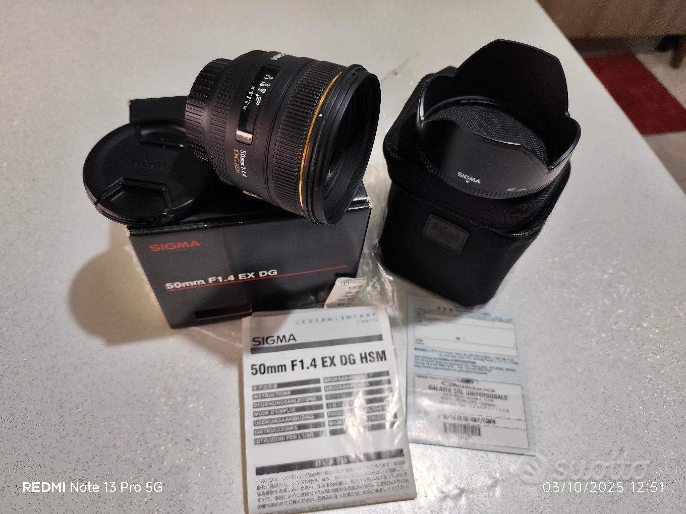 Obiettivo Sigma 50mm f/1.4 EX DG HSM (Canon) - Fotografia In vendita a ...