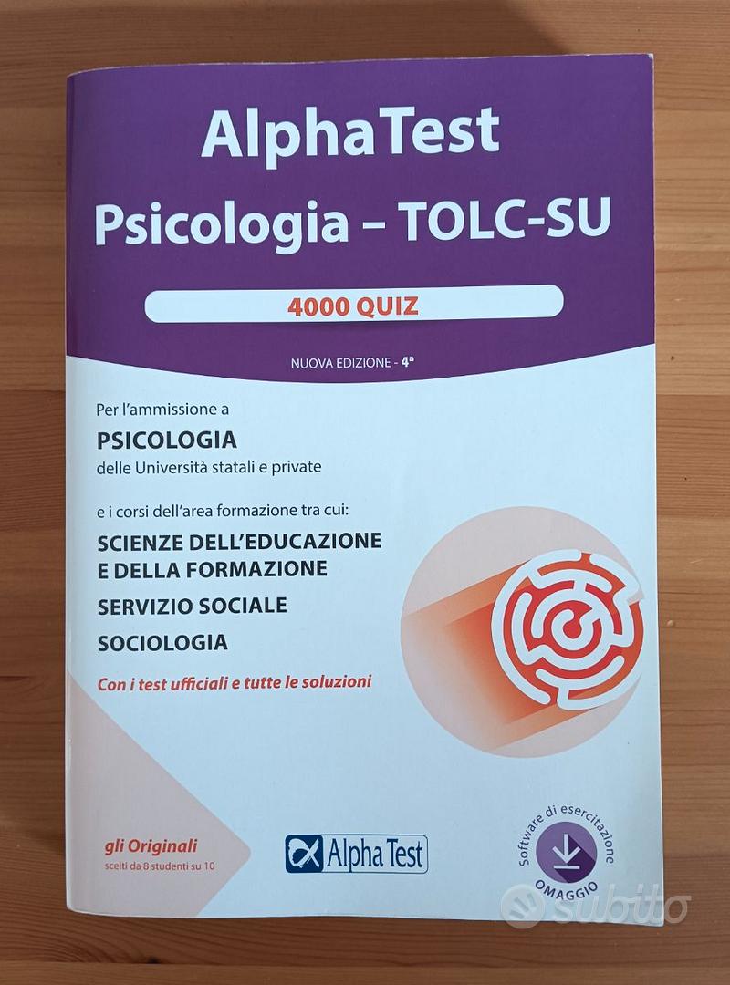 Alpha Test Psicologia - TOLC-SU (4000 Quiz) - Libri e Riviste In ...