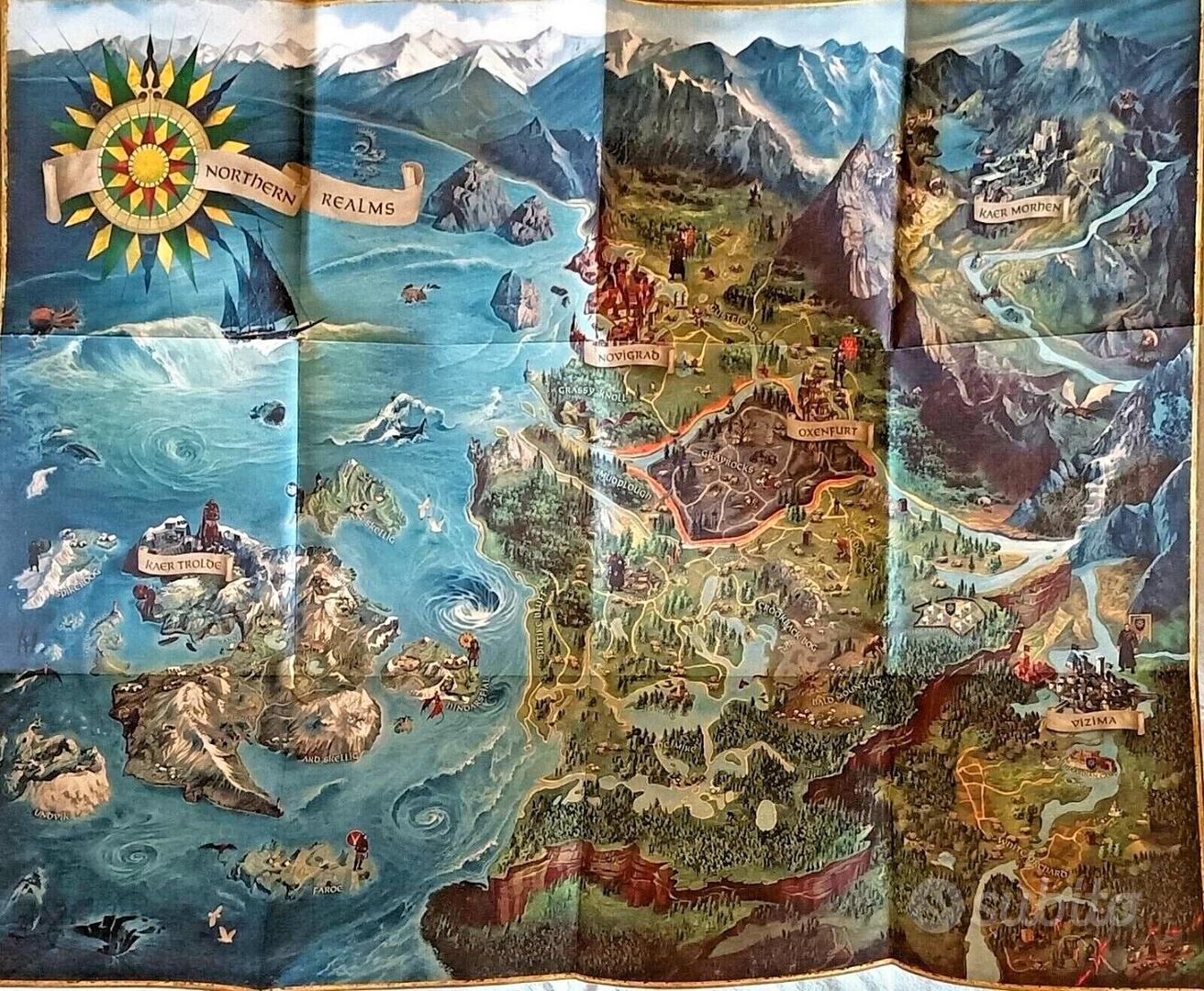 The Witcher 3: mappa ufficiale - Collezionismo In vendita a Torino