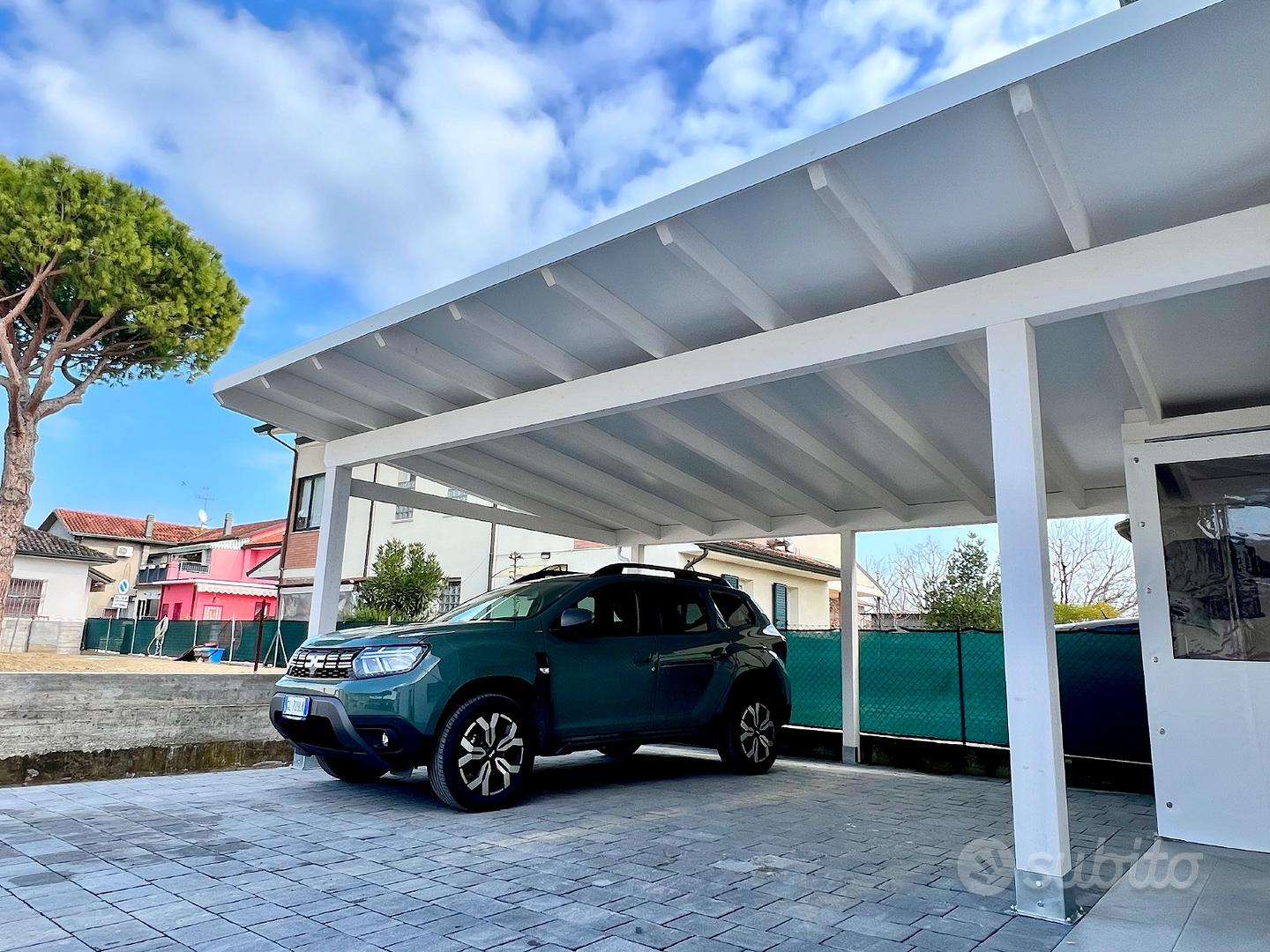 Pergolato per auto - Carport 6x5 con Telo in PVC - Giardino e Fai da te ...