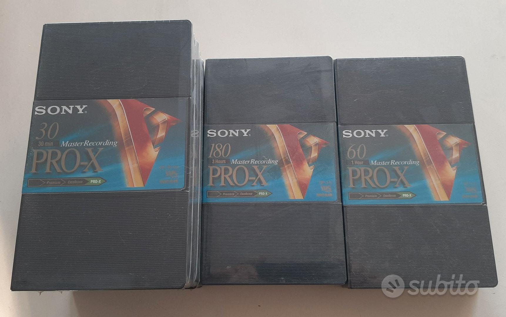 VIDEOCASSETTE SONY VHS-PRO X PROFESSIONALI nuove - Audio/Video In ...