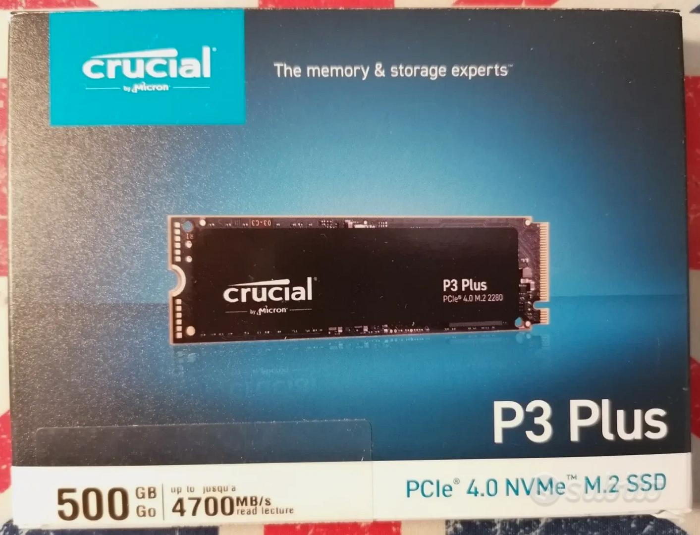 Crucial P3 Plus 500GB - NVMe Gen4 - SCADE IL 22/08 - Informatica In ...