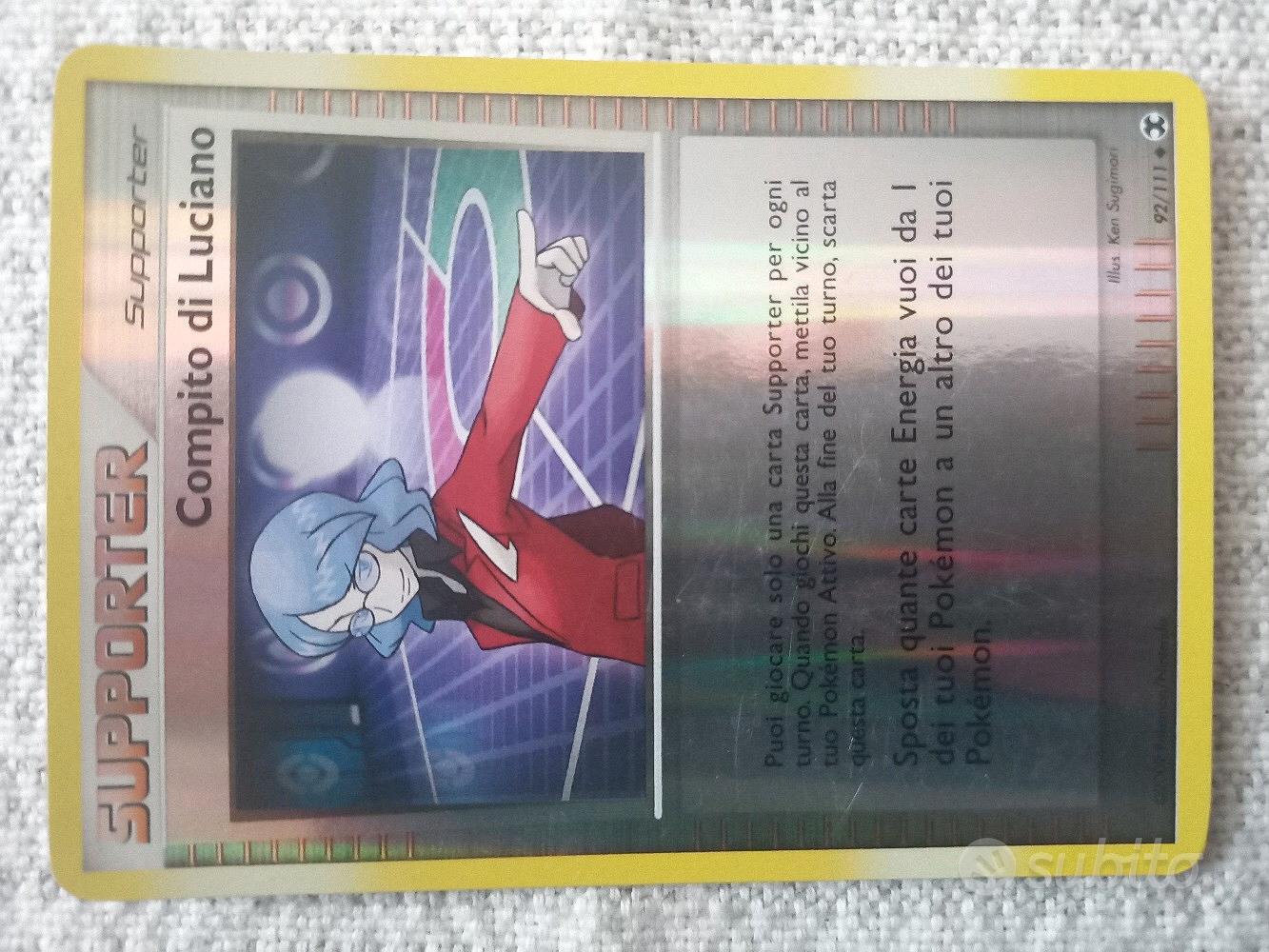 Carta Pokèmon Supporter Compito di Luciano - Collezionismo In vendita a ...