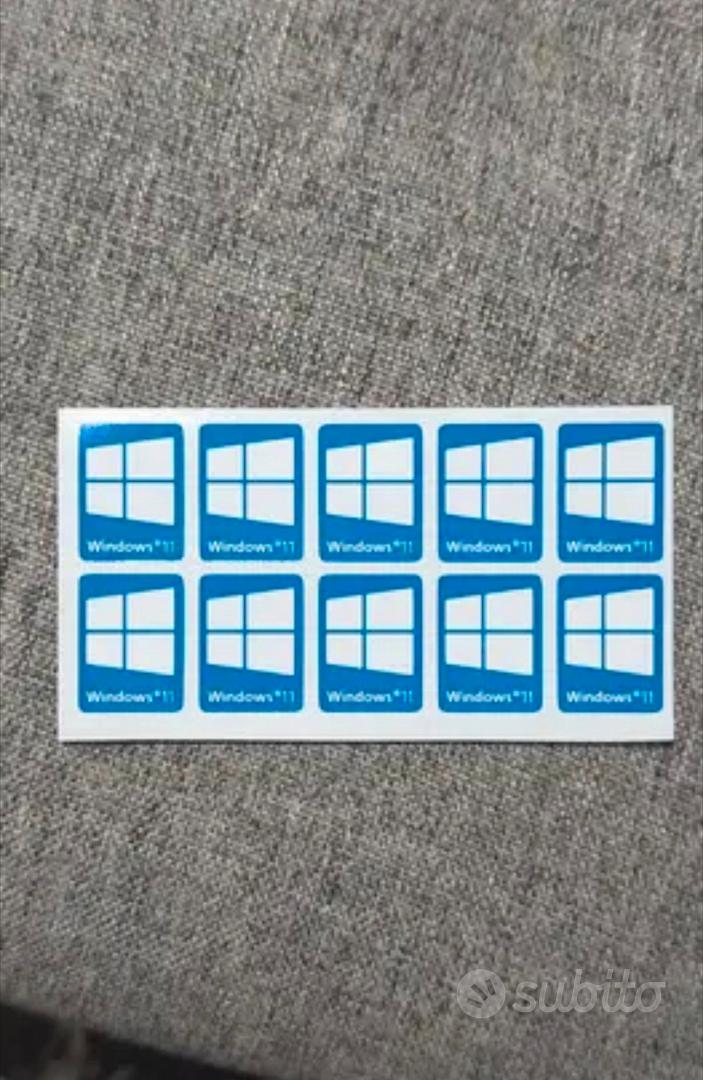 10 sticker Windows 11 Originali - Informatica In vendita a Prato