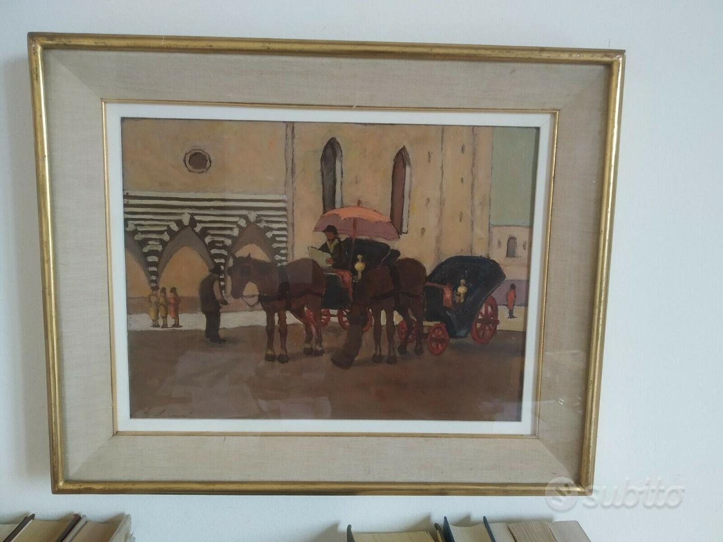 Giovanni Lomi olio su cartone cm.30x40 fiaccherai - Arredamento e ...