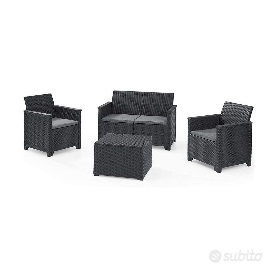 Salotto per esterno in Resina effetto rattan NUOVO - Giardino e Fai da ...