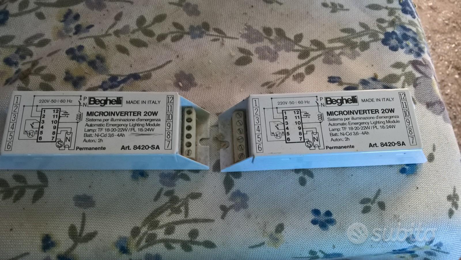 2 lampade Beghelli trasformatore microinverter - Giardino e Fai da te ...