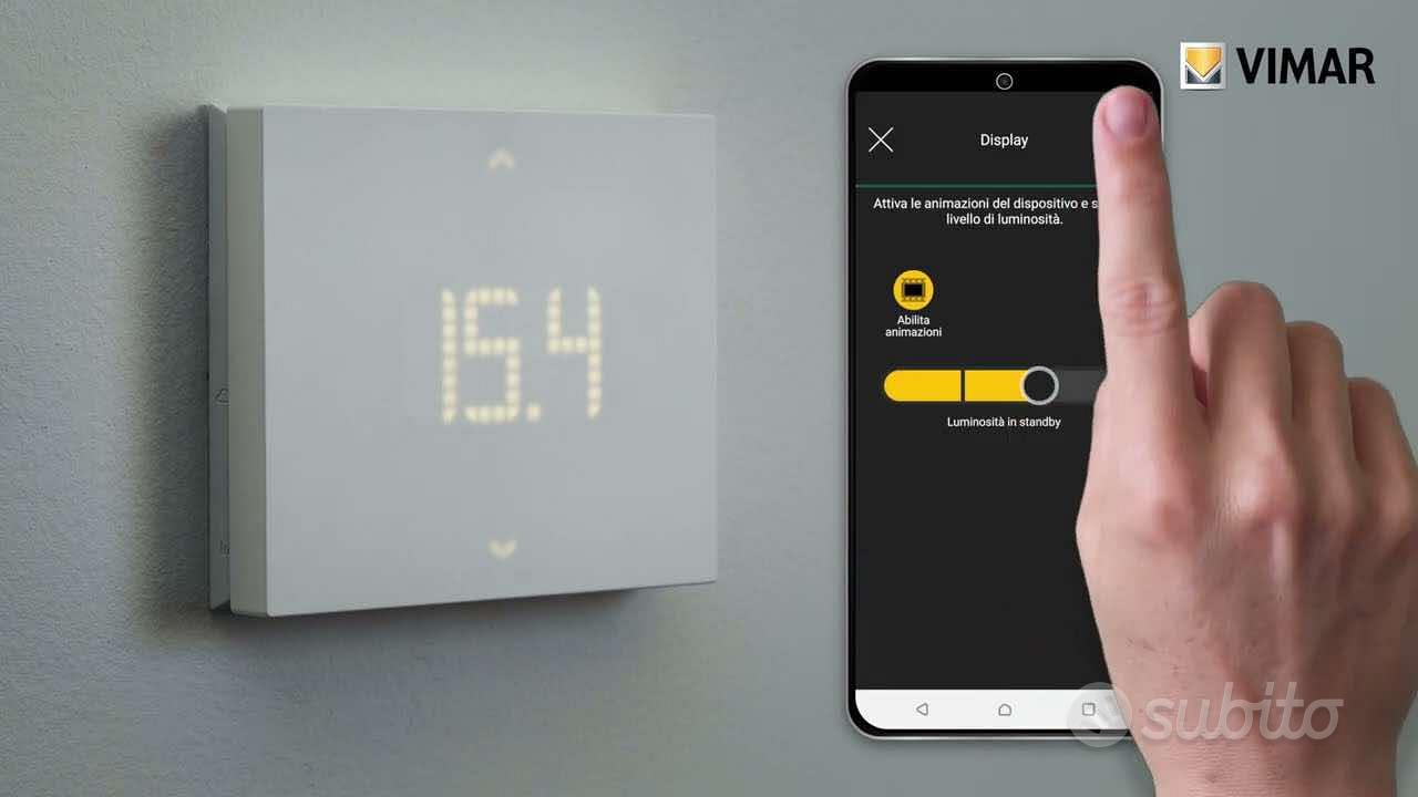TERMOSTATO CONNESSO VIMAR 02912 SMART CLIMA WI-FI - Elettrodomestici In ...