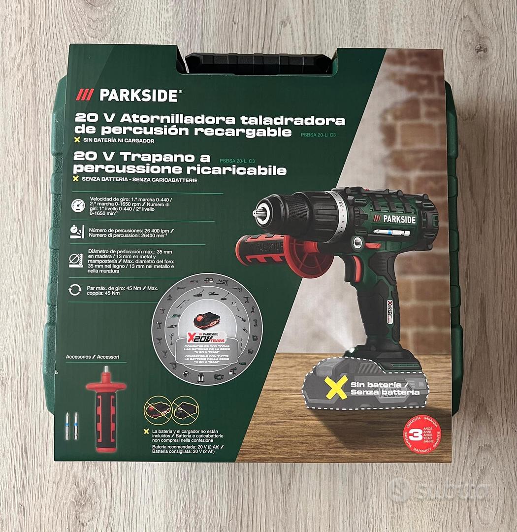 Trapano a percussioni ricaricabile 20v Parkside - Giardino e Fai da te ...