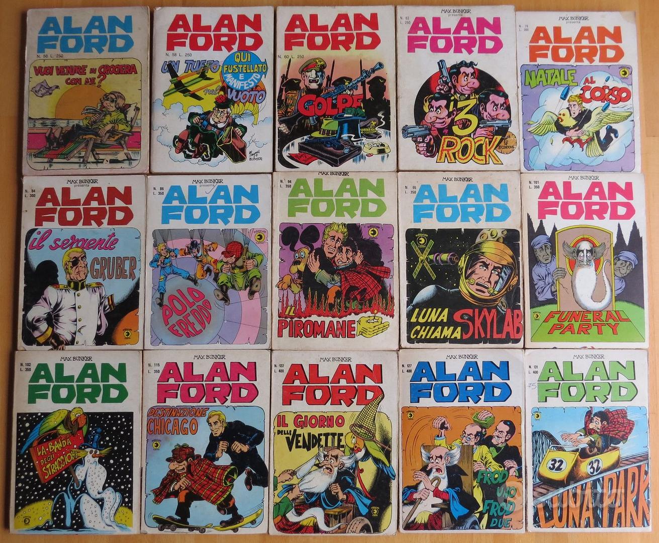 15 fumetti Alan Ford Max Bunker Editoriale Corno - Collezionismo In ...