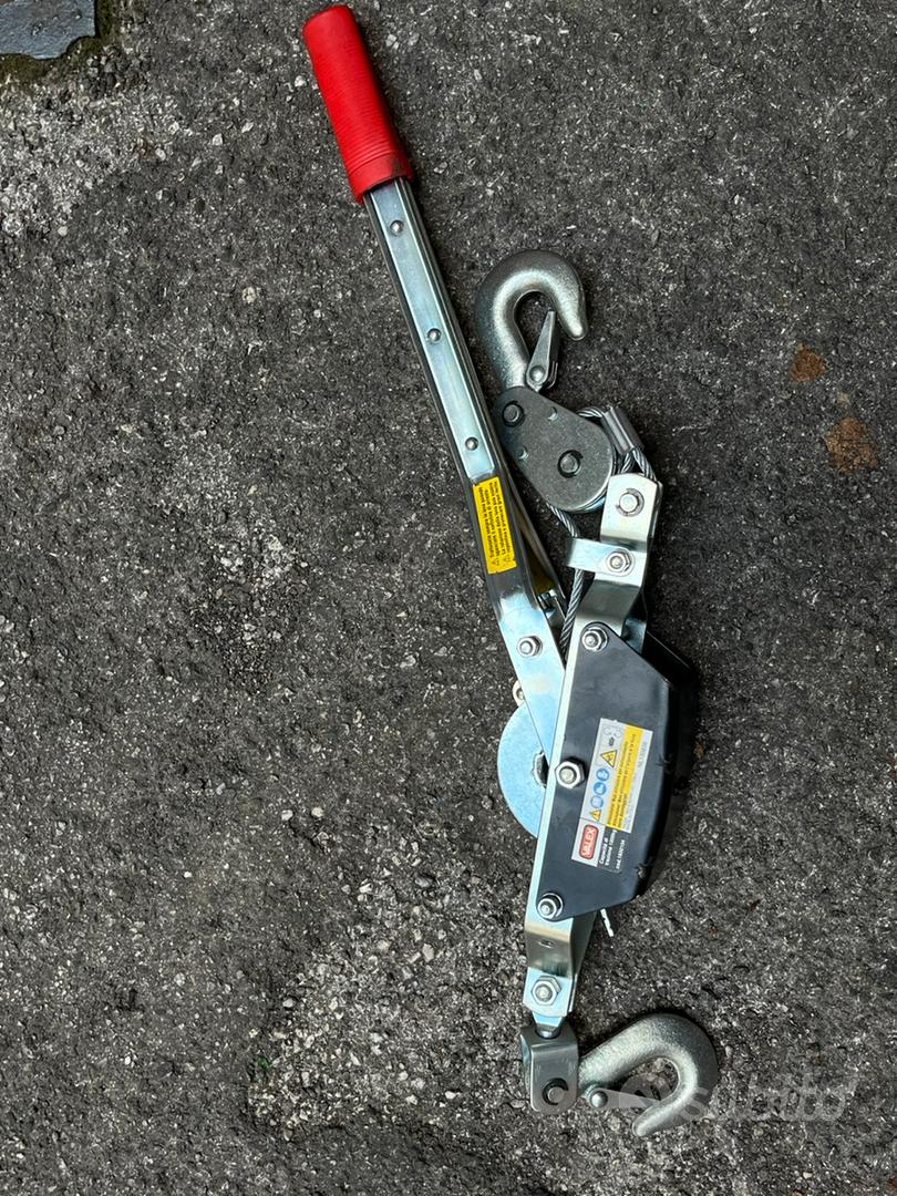 paranco manuale a fune con cricchetto Valex 1000kg - Giardino e Fai da ...