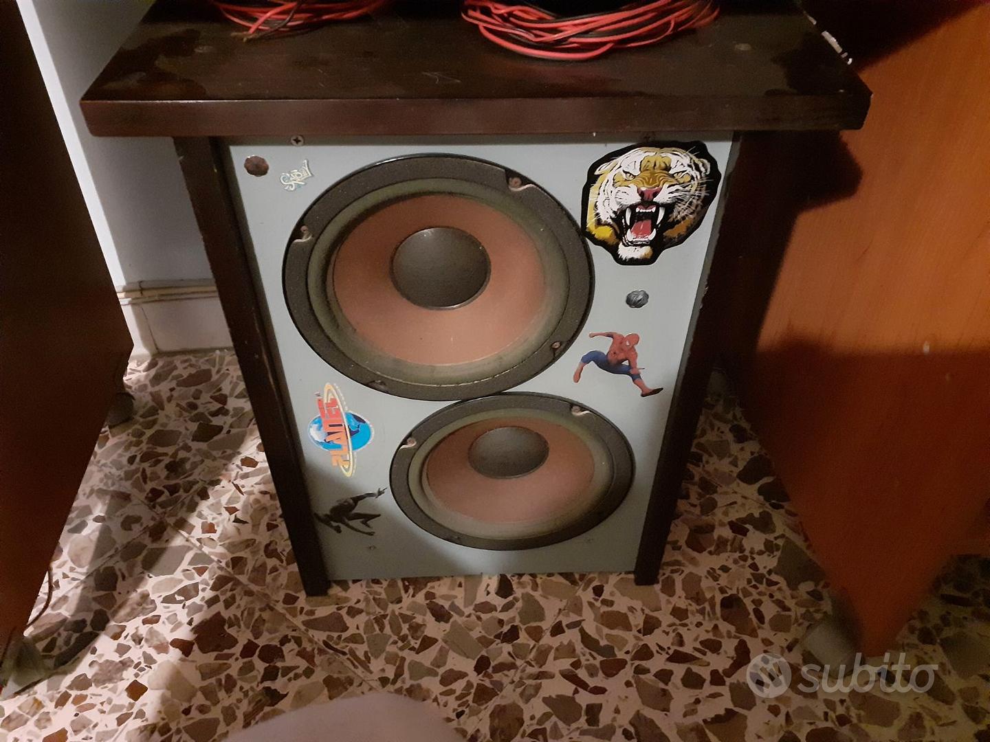 cassa audio in legno artigianale + Amplificatore - Audio/Video In ...