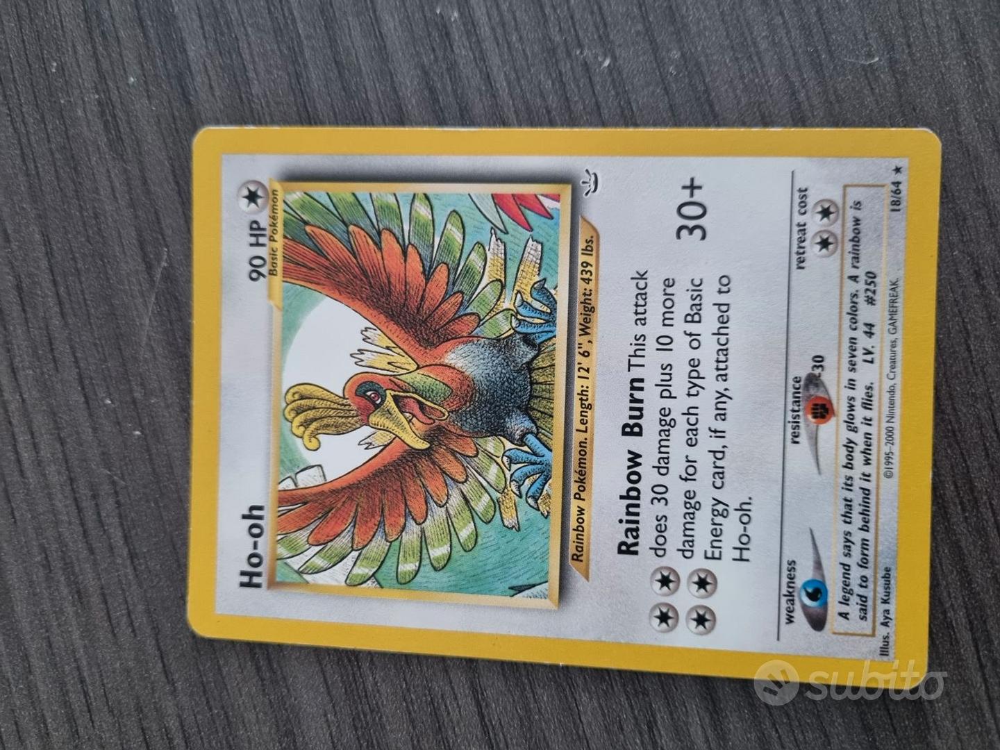 Carta Pokemon Ho Oh Collezionismo In Vendita A Verona