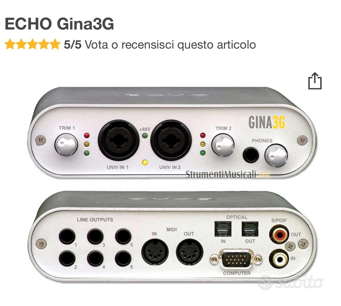 Scheda audio Echo 3g - Strumenti Musicali In vendita a Palermo